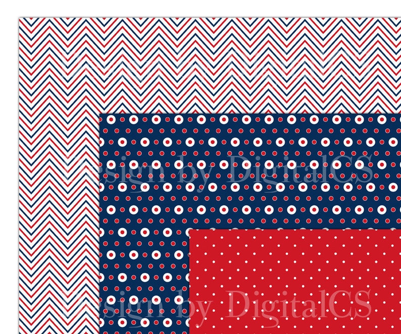 4th of July Digital Paper Independence Day Digital Paper - Etsy