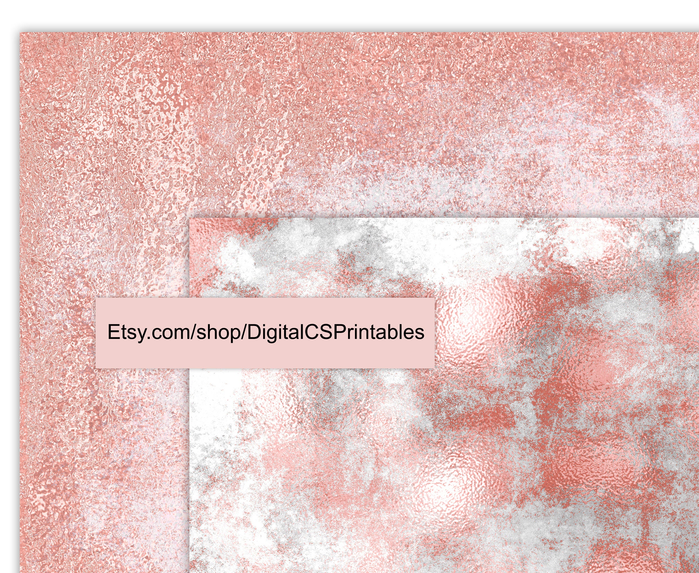 Rose Gold Digital Paper Gold Grunge Overlay Rose Gold Foil - Etsy