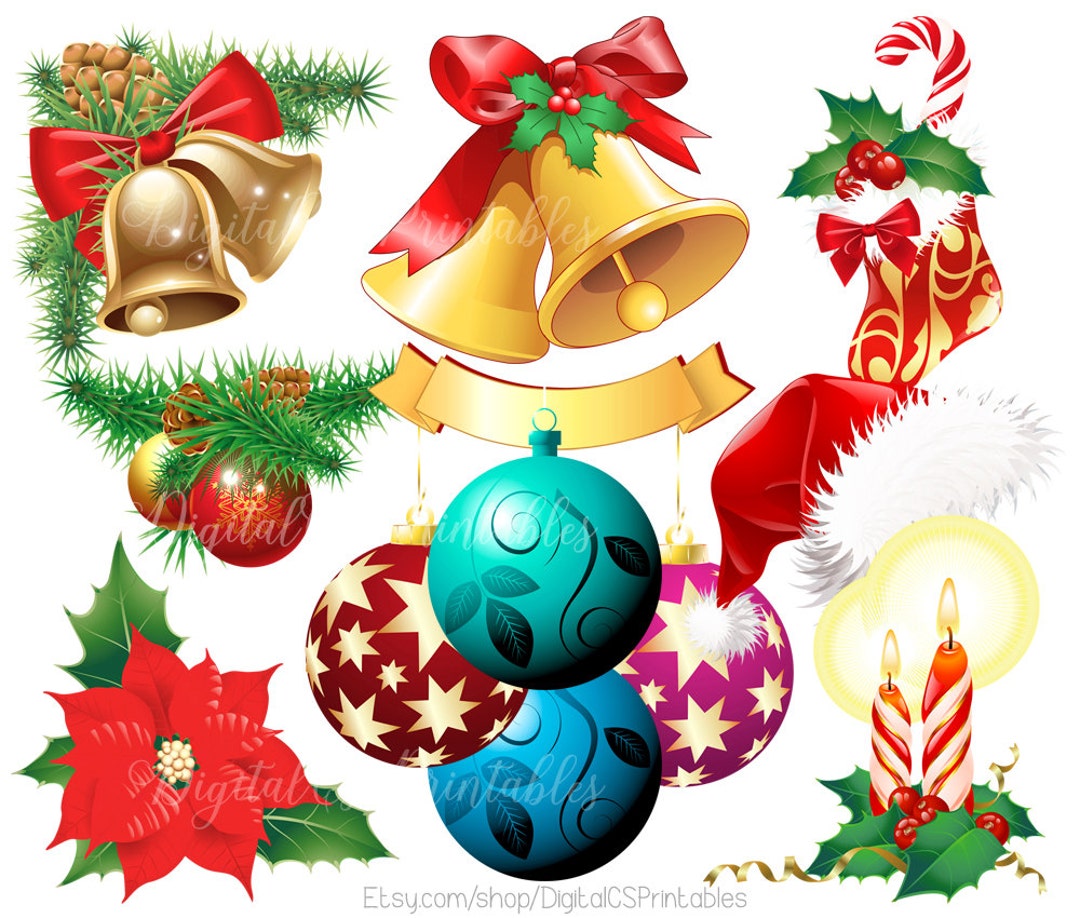 Christmas Clipart Poinsettia Clipart Christmas Clip Art Holiday Clipart ...