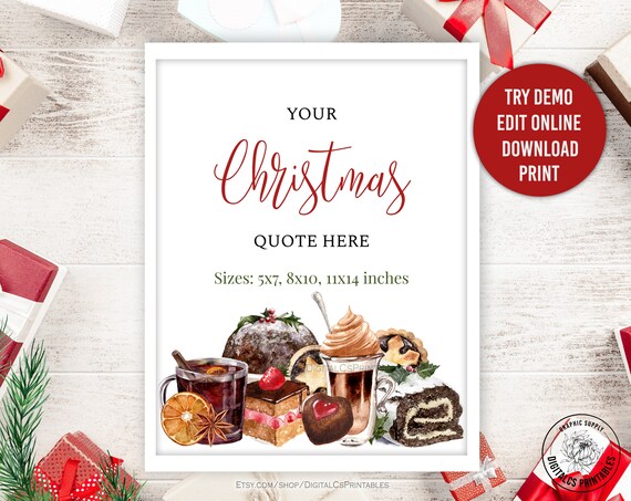 Editable Christmas Decor Personalized Christmas Sign Christmas - Etsy