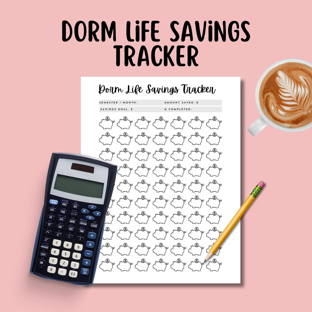 Dorm Life Savings Tracker | Student Budget Planner (PDF) - Etsy