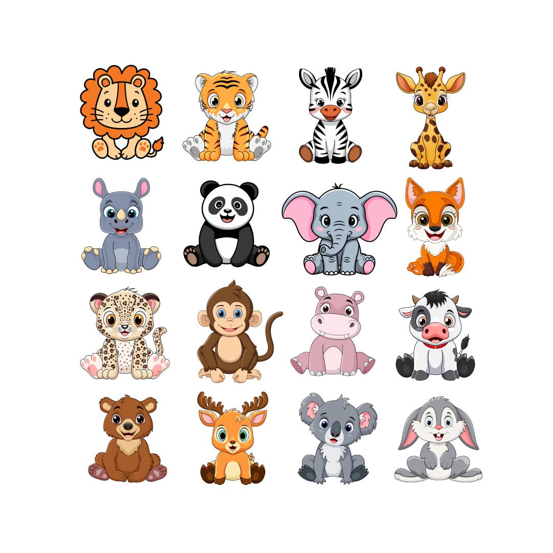 Safari Animal Clipart, Animal Svg, Jungle Safari, Safari Animal SVG ...