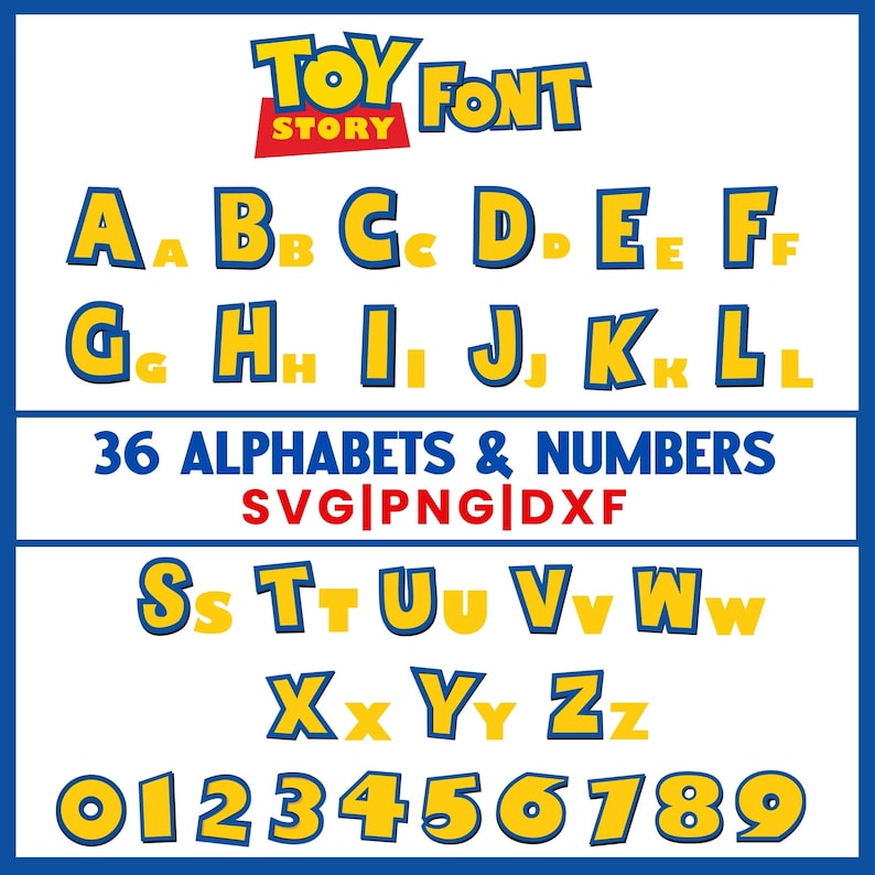 Toy Font, Kids Font, Digital Font Download, PNG Font, Cartoon Font ...