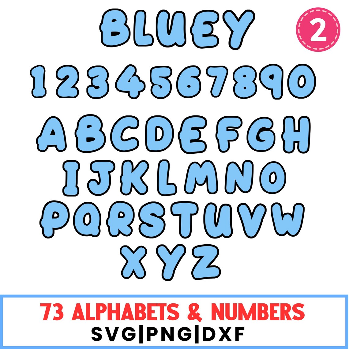 Blue Dogy Fonts, Blue Dog SVG, Kids Font, Digital Font Download, Canva ...