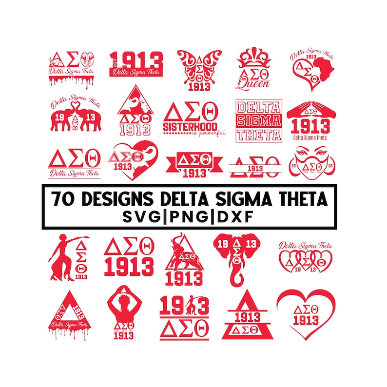 Delta Sigma Theta SVG Bundle: DST 1913 Sorority Aeo PNG Designs ...