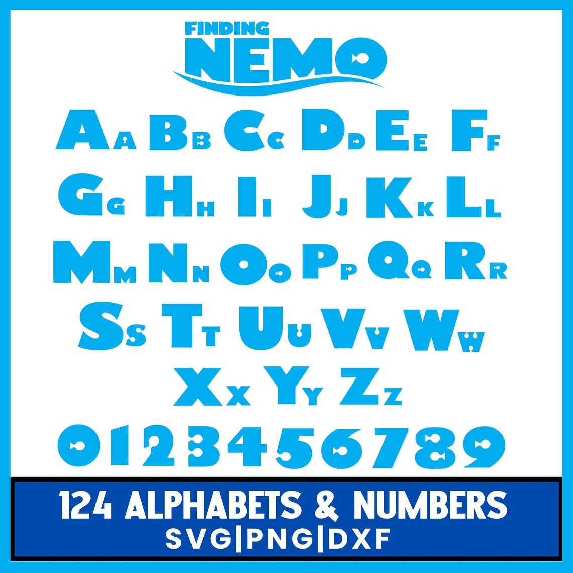 Find Nemi Font, Clown Fish Font, Kids Font, Finding Nemi Font, Digital ...