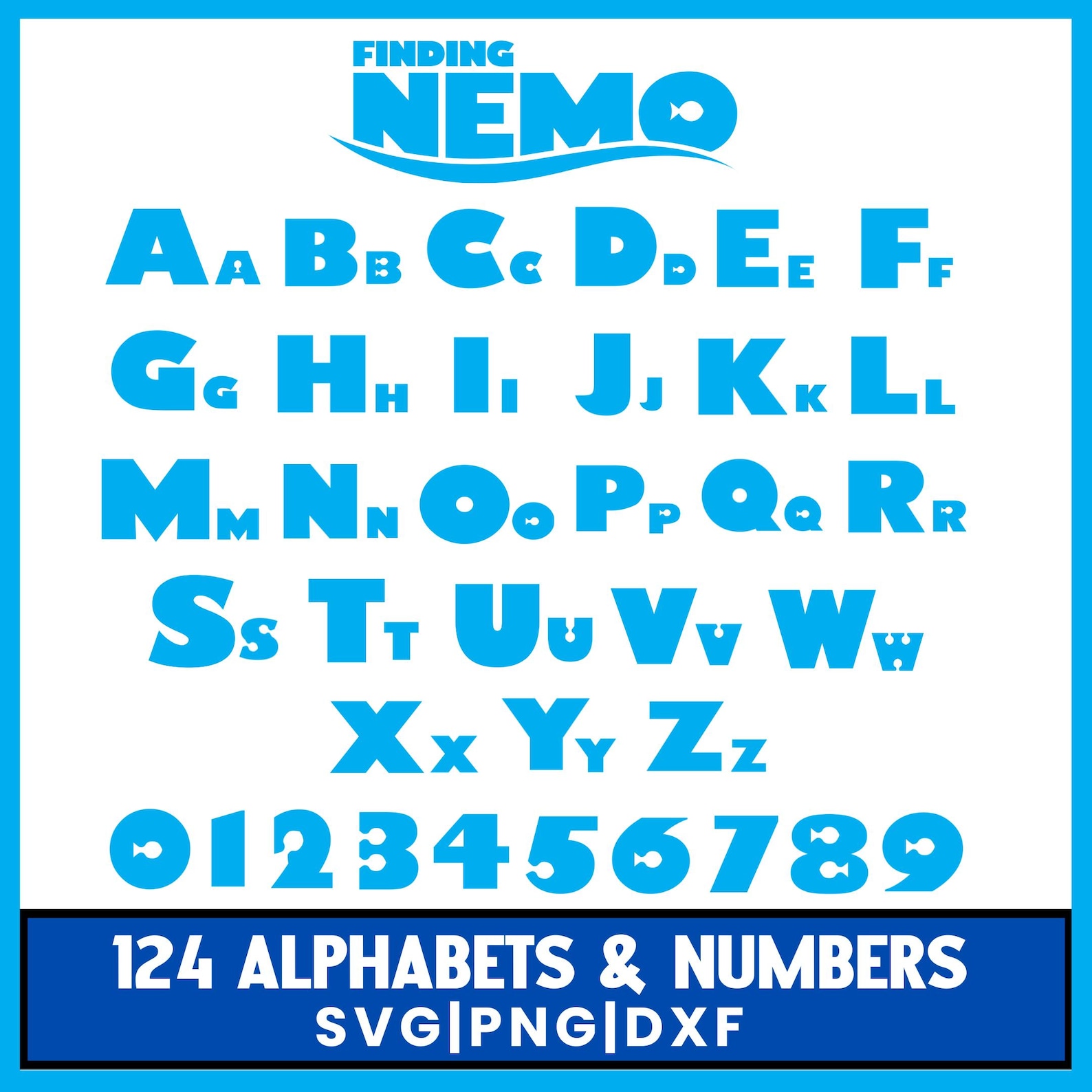 Find Nemi Font, Clown Fish Font, Kids Font, Finding Nemi Font, Digital ...