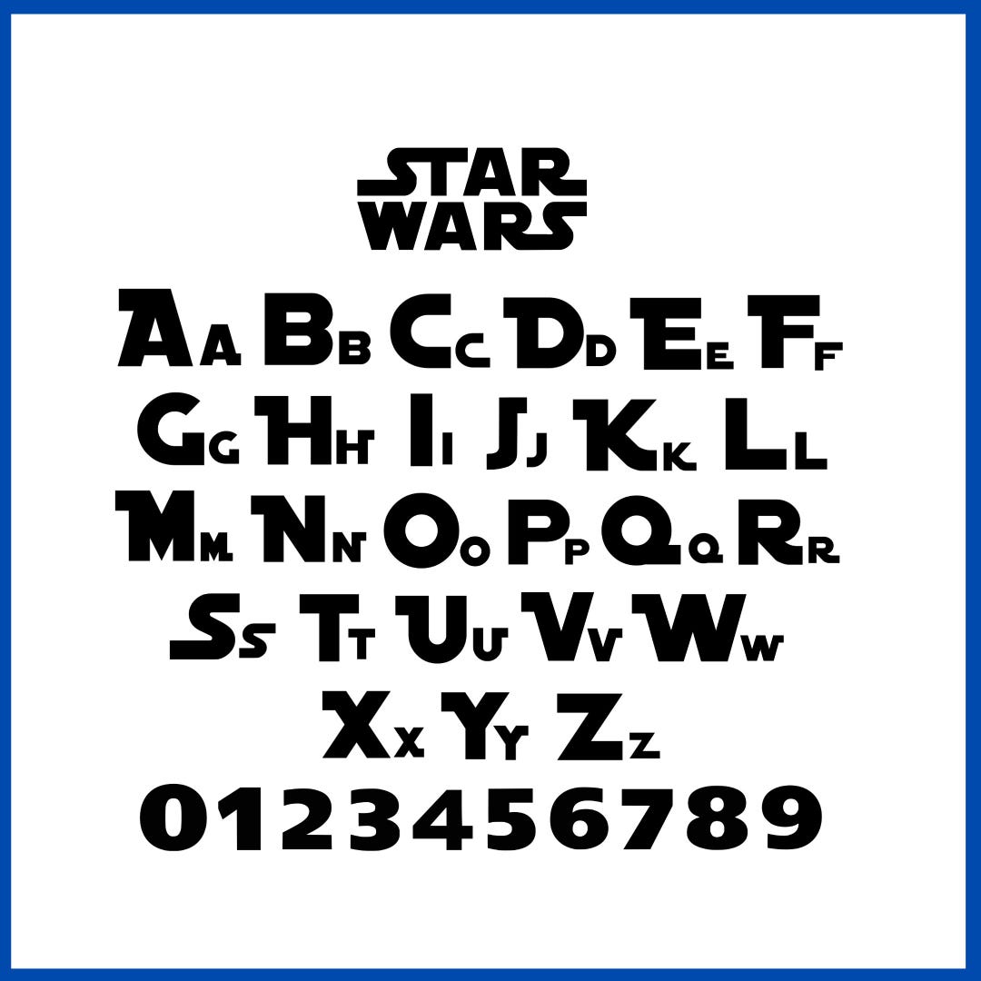 Star Wars Font SVG: Alphabet & Clipart Bundle (TTF, PNG, Cricut Ready ...