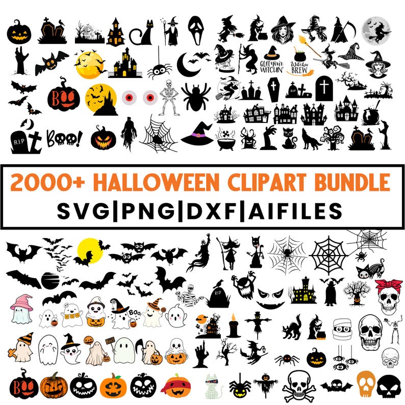 Halloween Elements SVG, Halloween Elements Clipart, Halloween Svg ...