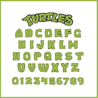 Ninja Turtles Alphabet, SVG, PNG - Etsy