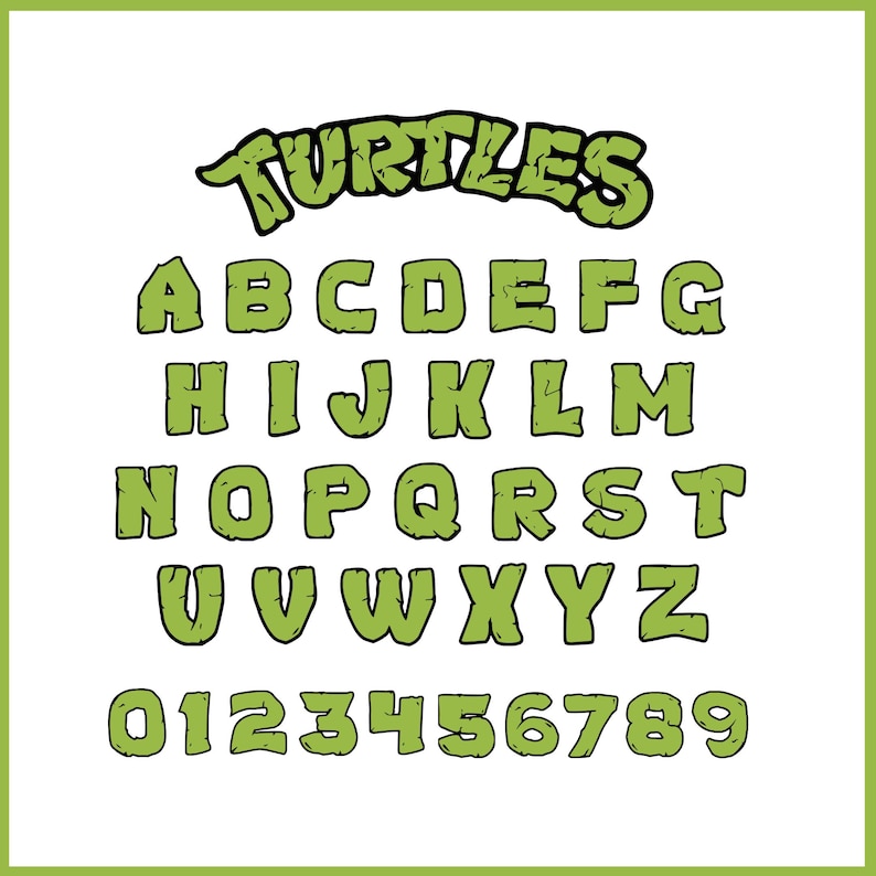 Turtles Font SVG, Turtles Alphabet Svg, Instant Download, Turtles Svg ...
