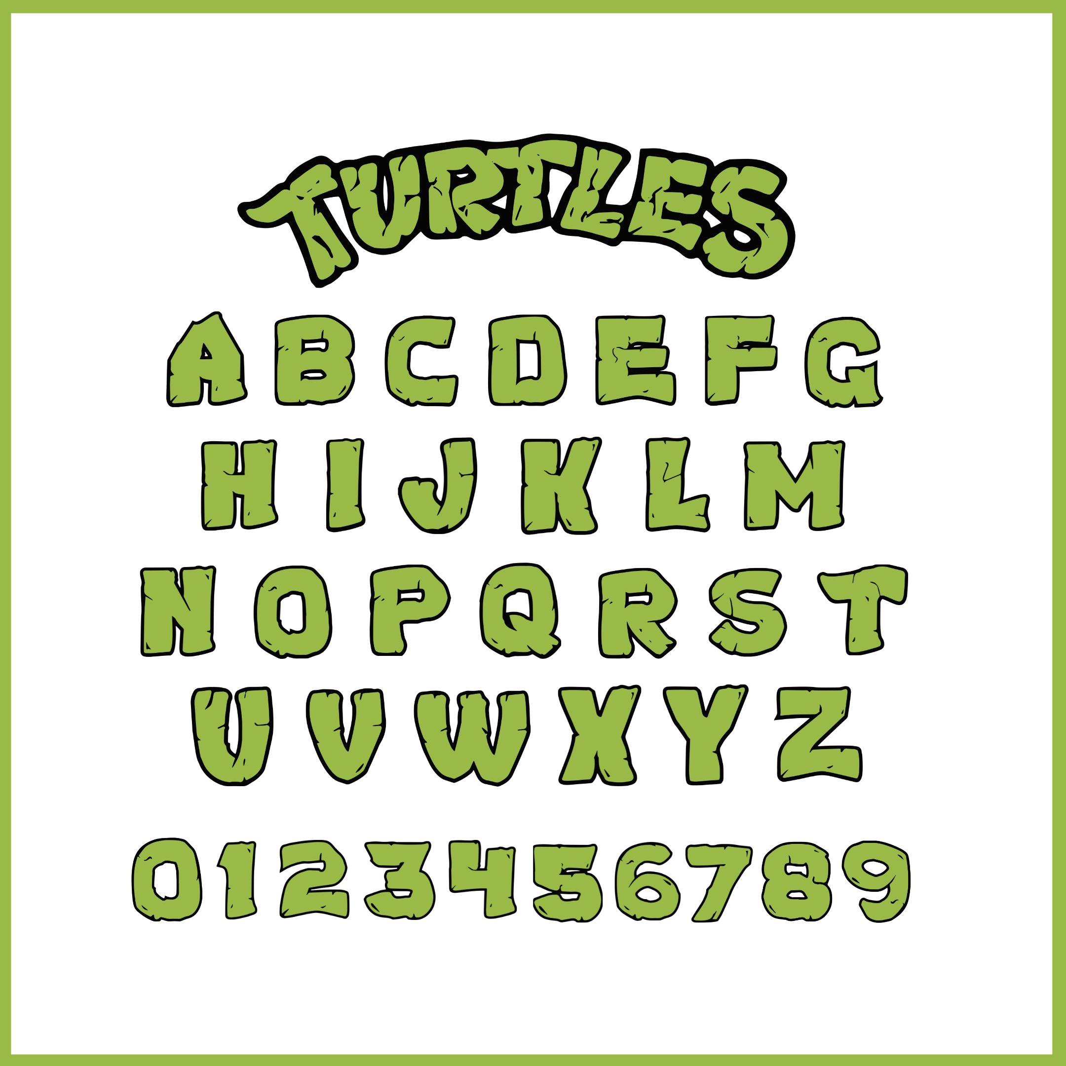 Turtles Font SVG, Turtles Alphabet Svg, Instant Download, Turtles Svg ...