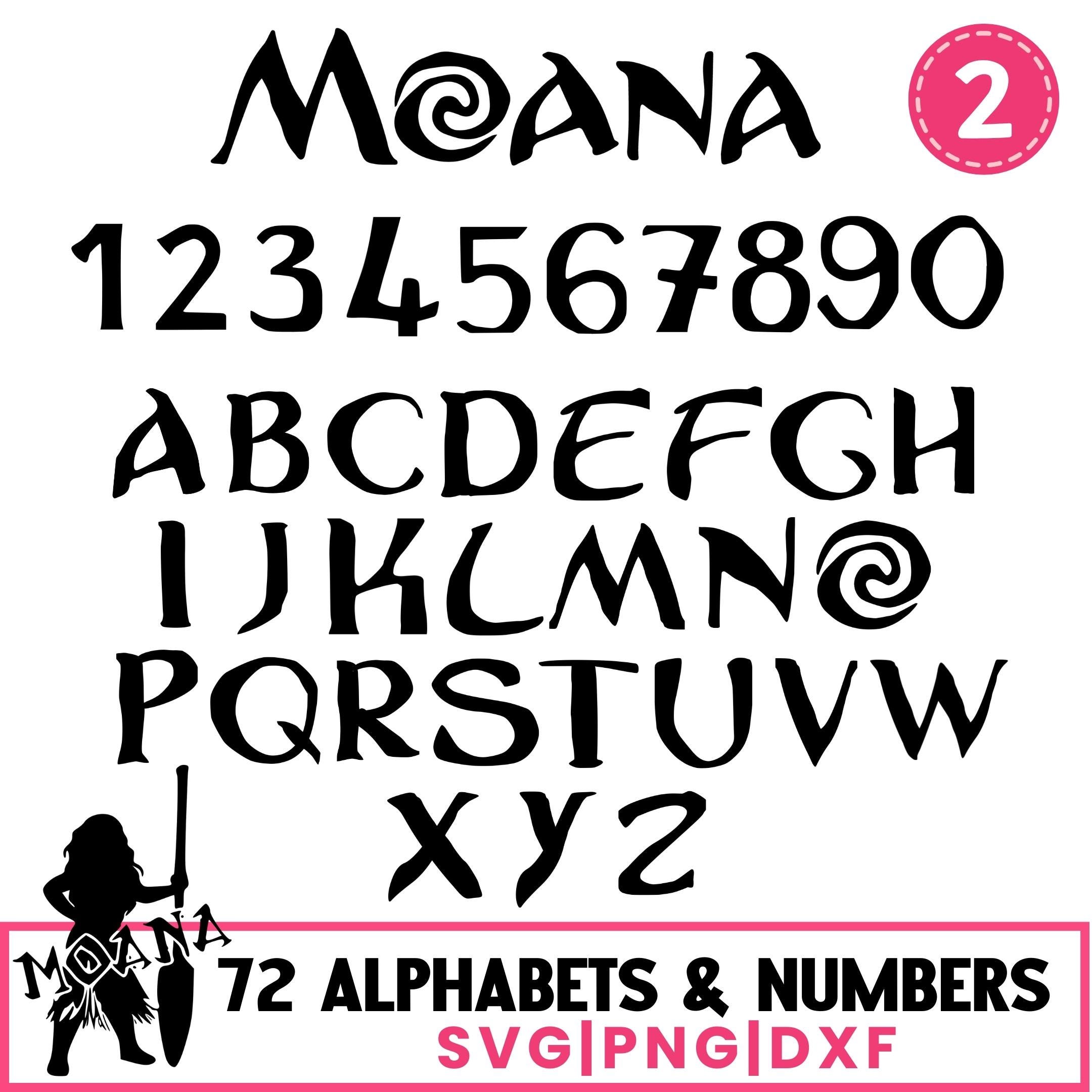 Moana Font, Moana Svg, Moana Font Svg, Moana Font Cricut, Moana ...