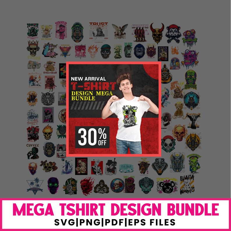 120,000+ Mega T-shirt Designs | Png,svg,eps,pdf | T-shirt Bundle | T ...
