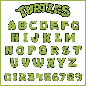 Turtles Font SVG, Turtles Alphabet Svg, Instant Download, Turtles Svg ...