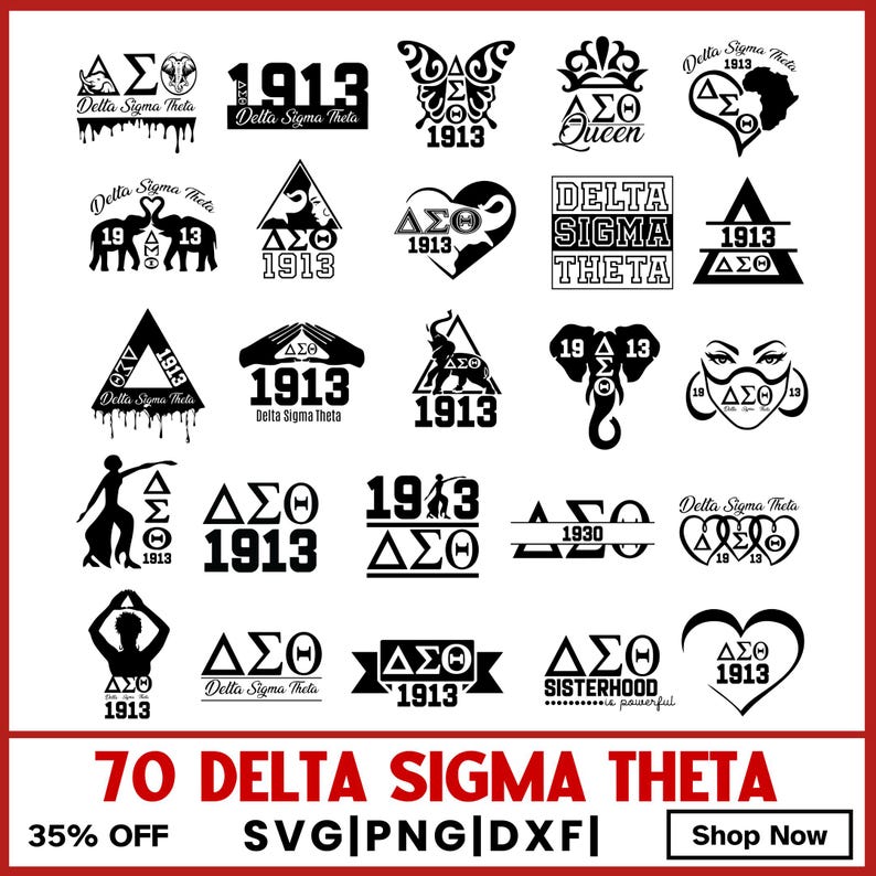 Delta Sigma Theta SVG Bundle: DST 1913 Sorority Aeo PNG Designs ...