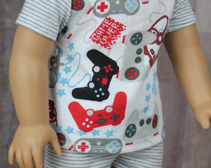 18 Inch Boy Doll Clothes, Game Over! Gamer Controls, Slumber Party - Etsy