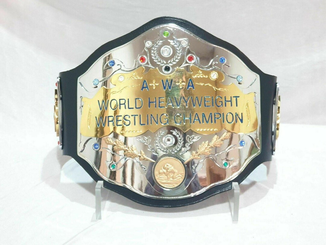 AWA World Heavyweight Wrestling Championship Belt 2mm Brass/awa Belt ...