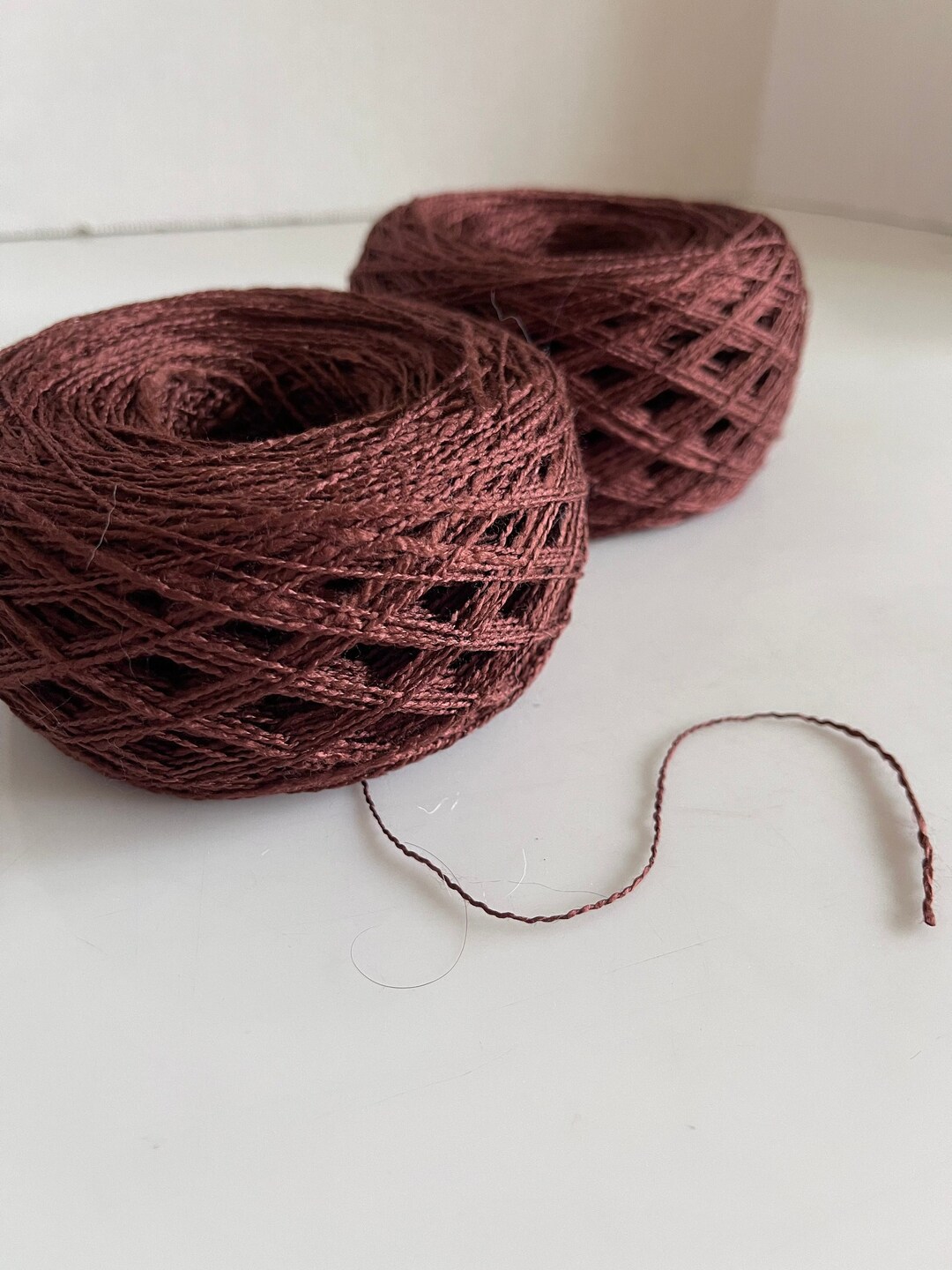 Weaving Yarn, Rayon Slub Yarn, Red Brown Yarn, Warp Yarn, Detash Craft ...