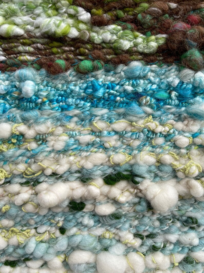 Large Woven Wall Art Handspun Art Yarn Landscape - Etsy
