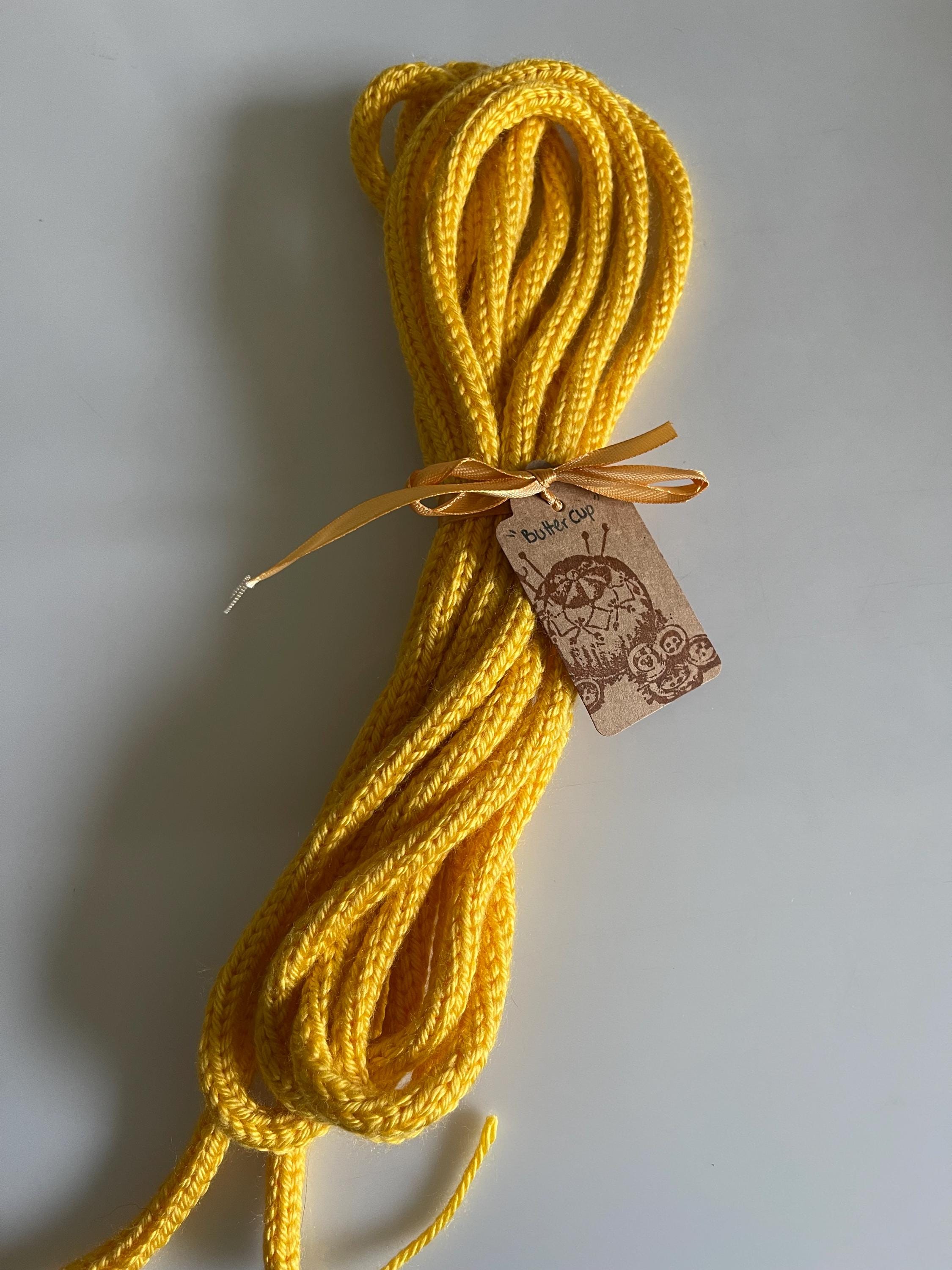 Yellow I Cord, 5 Yards, Braid Cord, Acrylic Knit Cord, I Cord for Wire ...