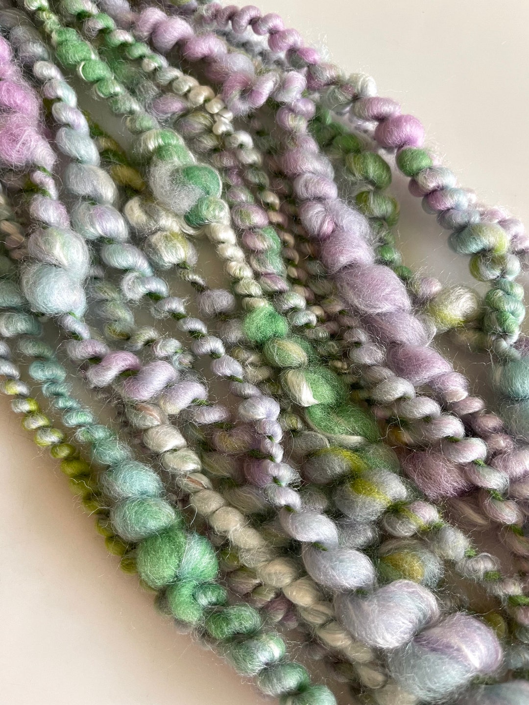 Pastel Handspun Chunky Weaving Yarn, Hand Dyed Superfine Merino and ...