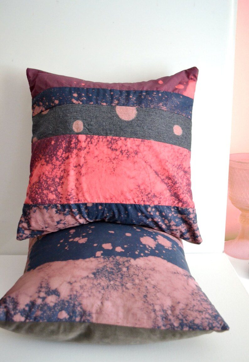 Galaxy Pink and Blue Throw Pillow Colorblock Pillow Cover - Etsy