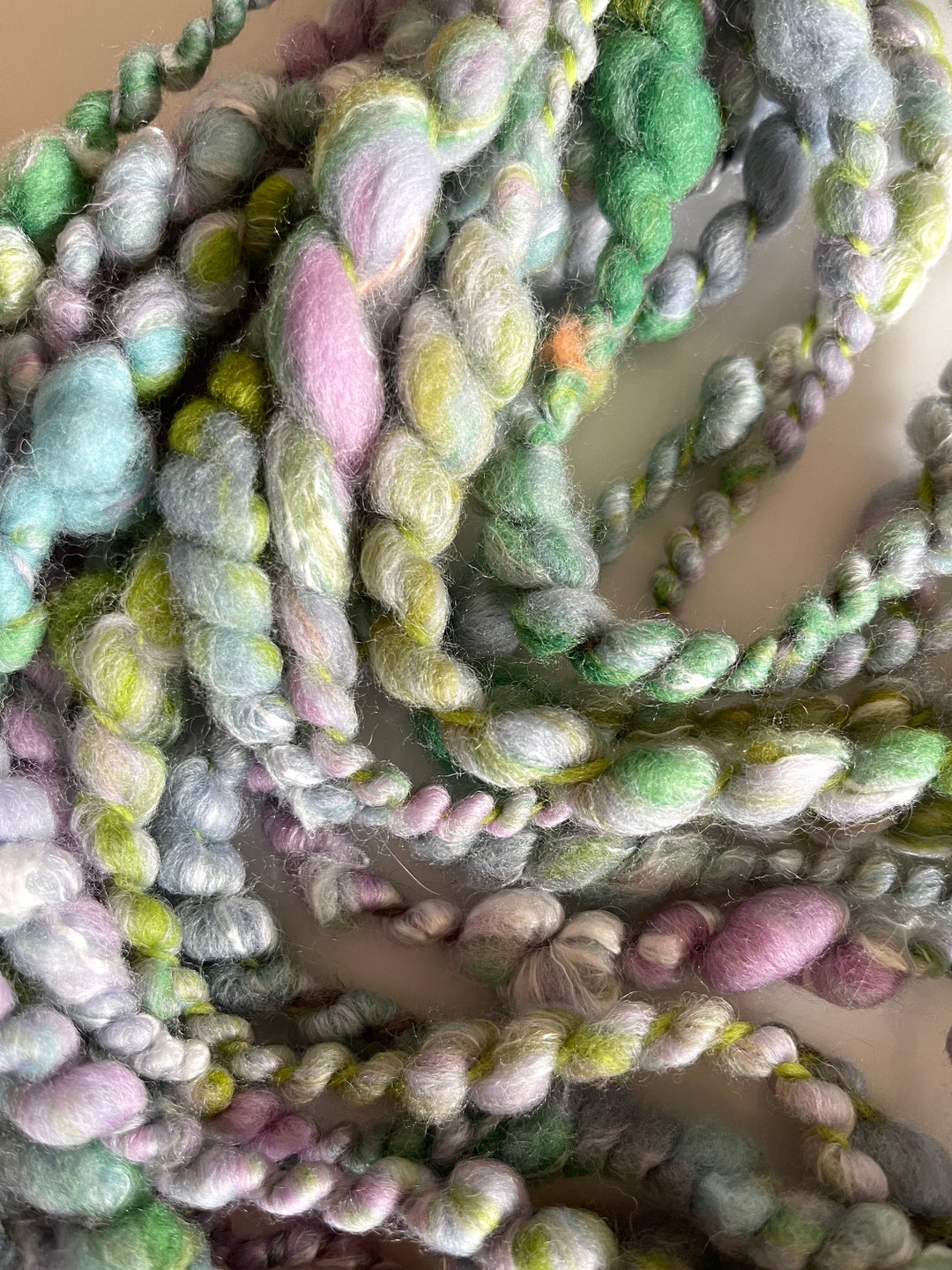 Pastel Handspun Chunky Weaving Yarn Hand Dyed Superfine - Etsy