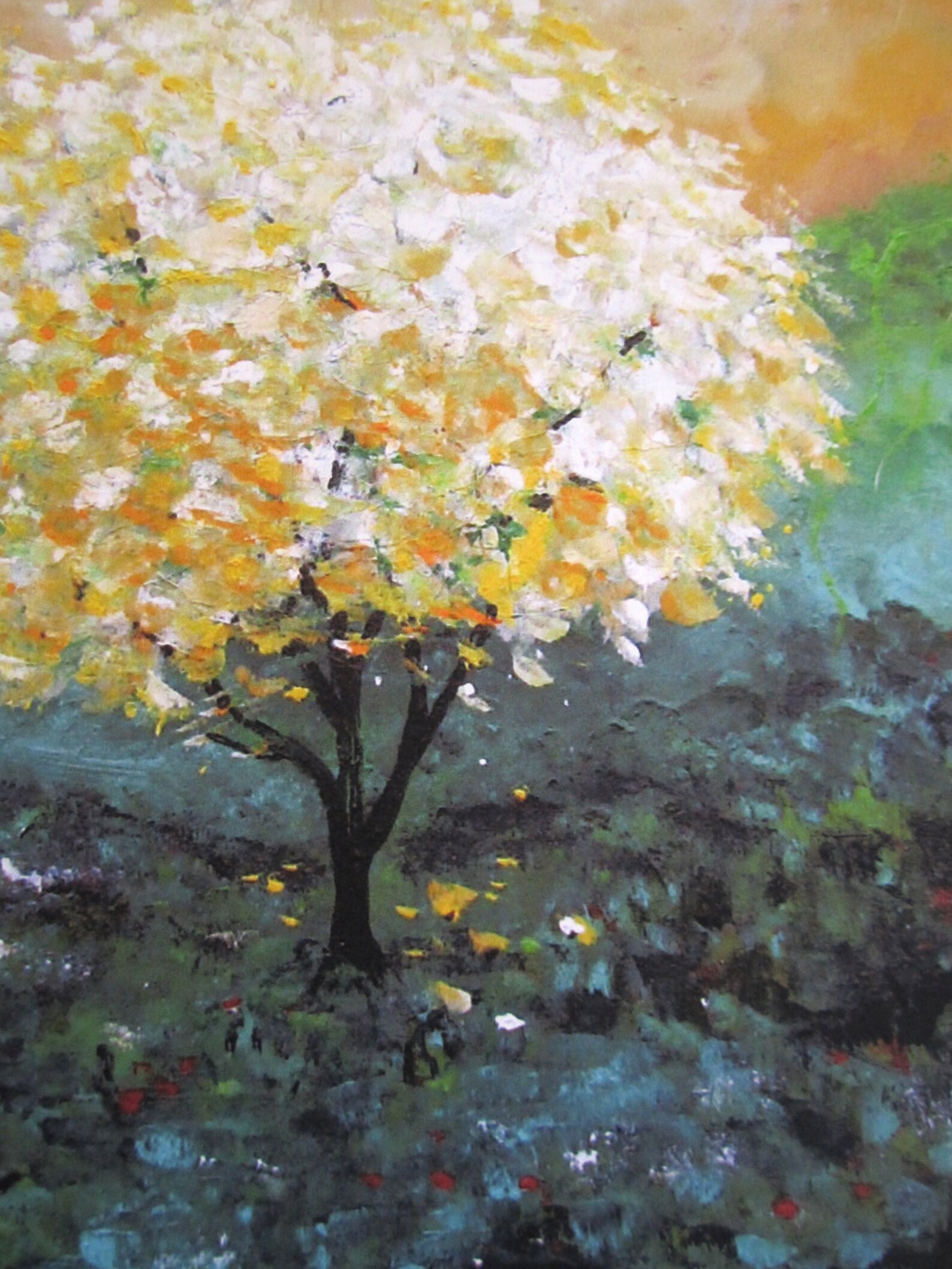 Yellow Tree Print Tree of Life Nursery Art Wall Decor - Etsy