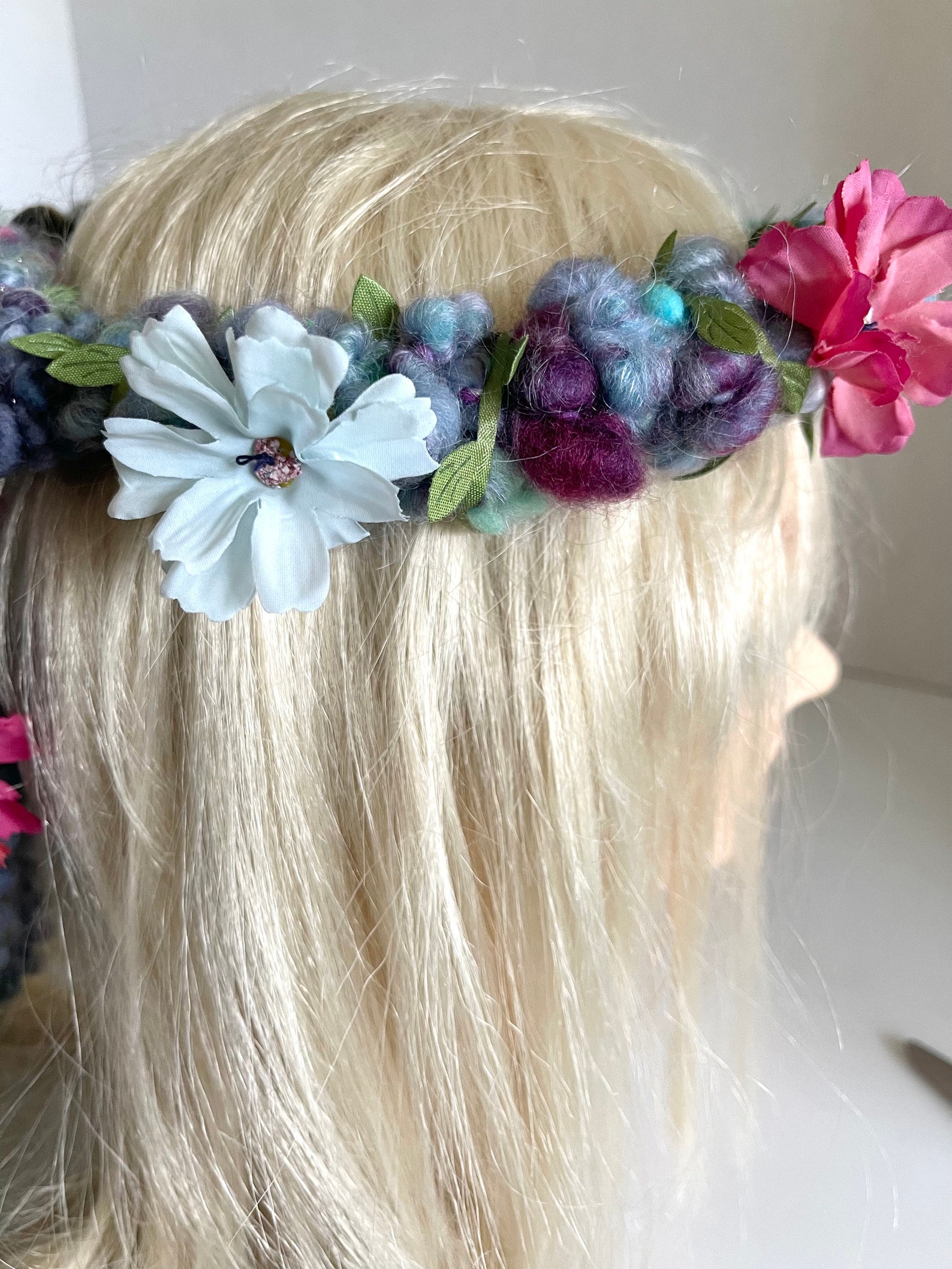 Fairy Flower Crown - Floral Crown - Festival Crown - Hand Dyed and Hand ...