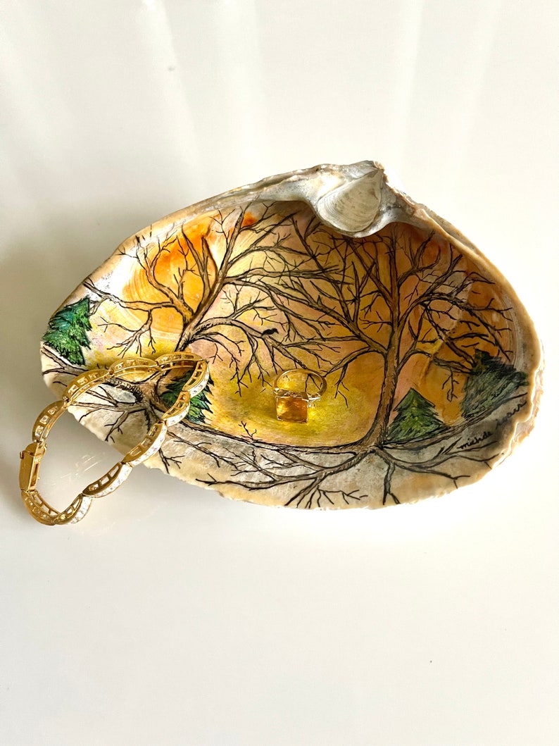 Winter Trees Christmas Decor Rustic Tree Ring Holder - Etsy