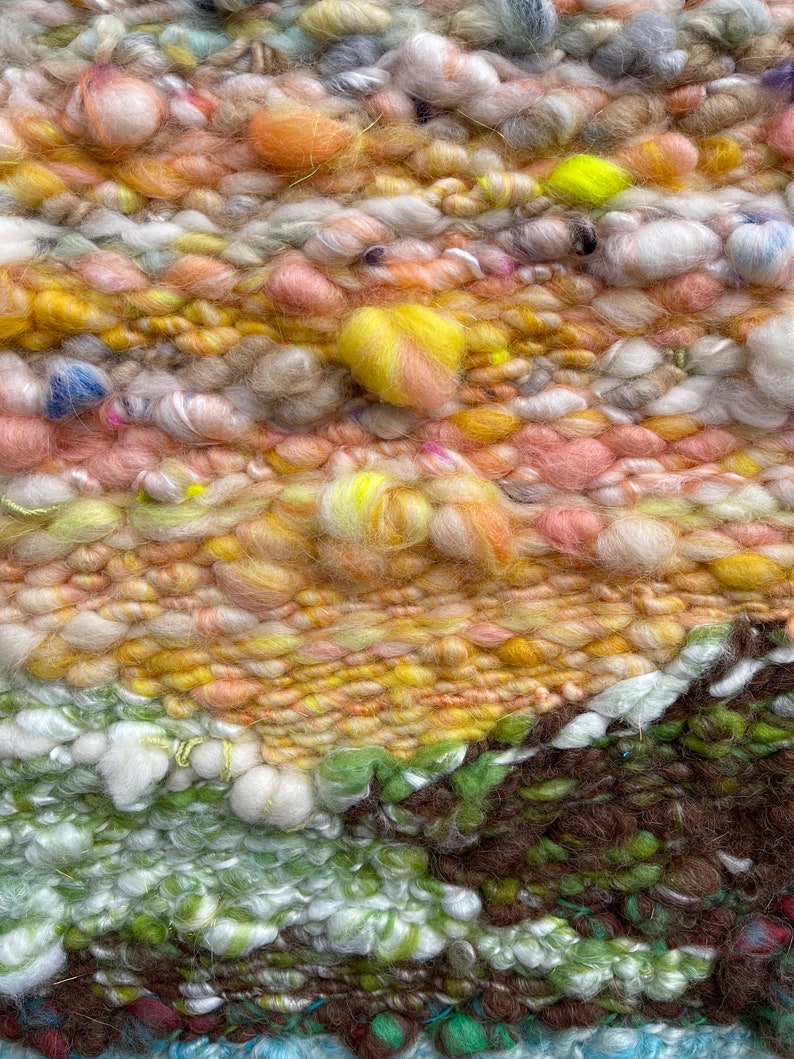 Large Woven Wall Art Handspun Art Yarn Landscape - Etsy
