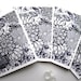 Black and White Floral Cards black Lace Ink - Etsy