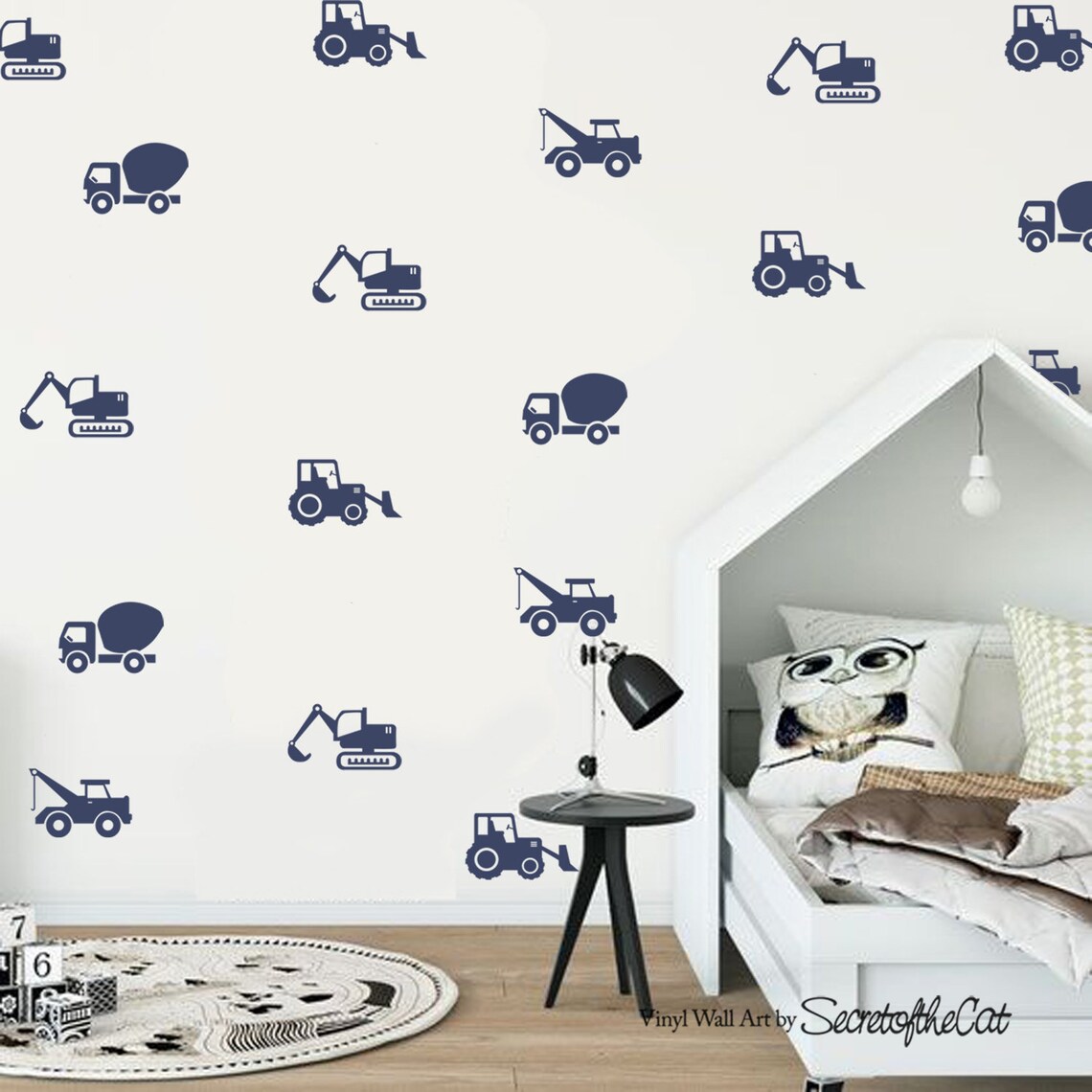 Construction Trucks Wall Decals Vinyl Wall Decals Wall - Etsy