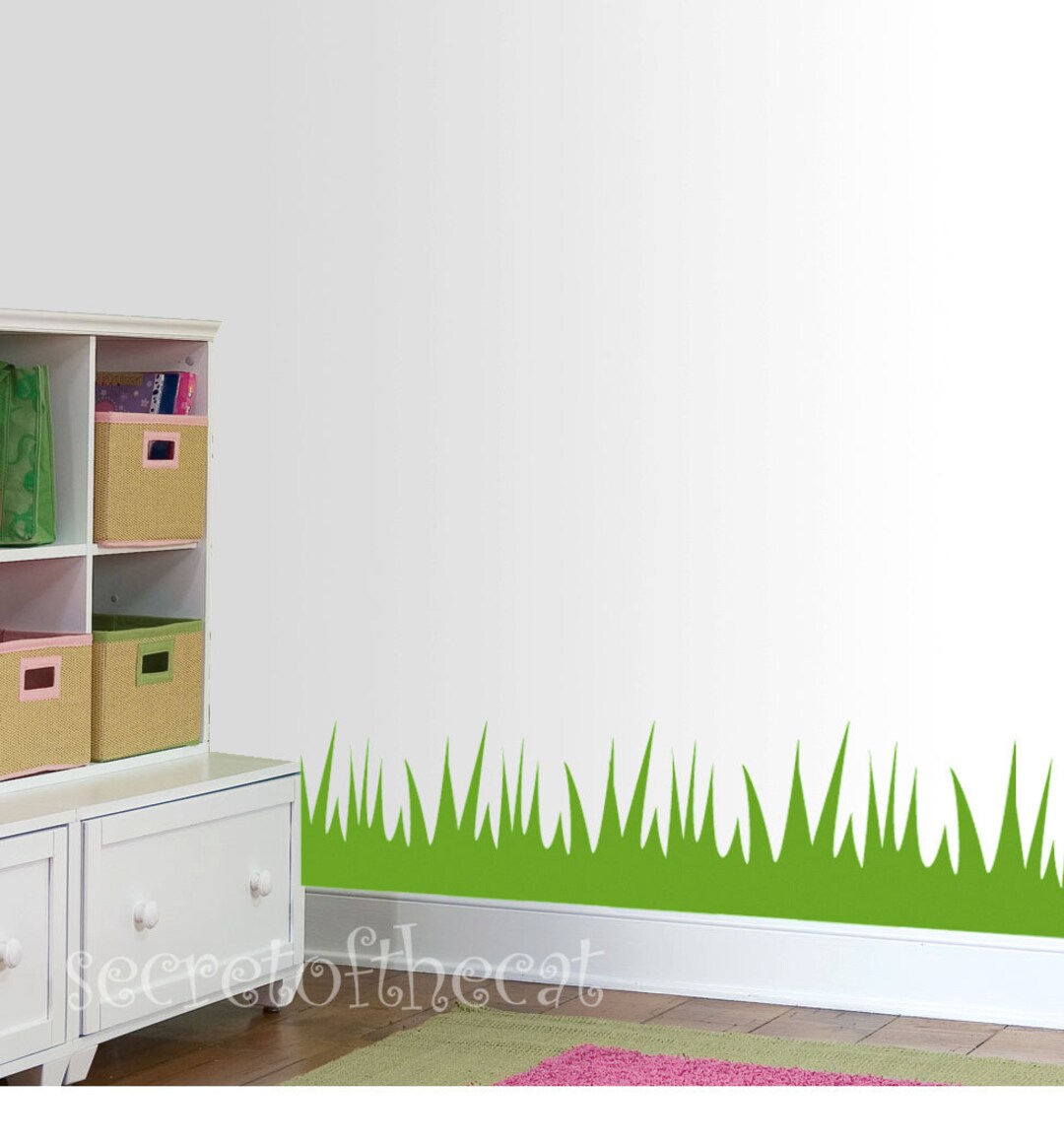 Nursery Wall Decal - Grass Room Border Vinyl Decal - Children Decal ...