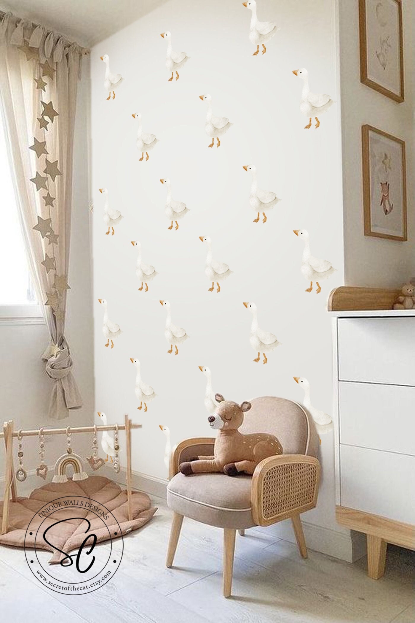 Goose Stickers, Geese Kit for Nursery, Geese Wall Decor, Baby Wall ...