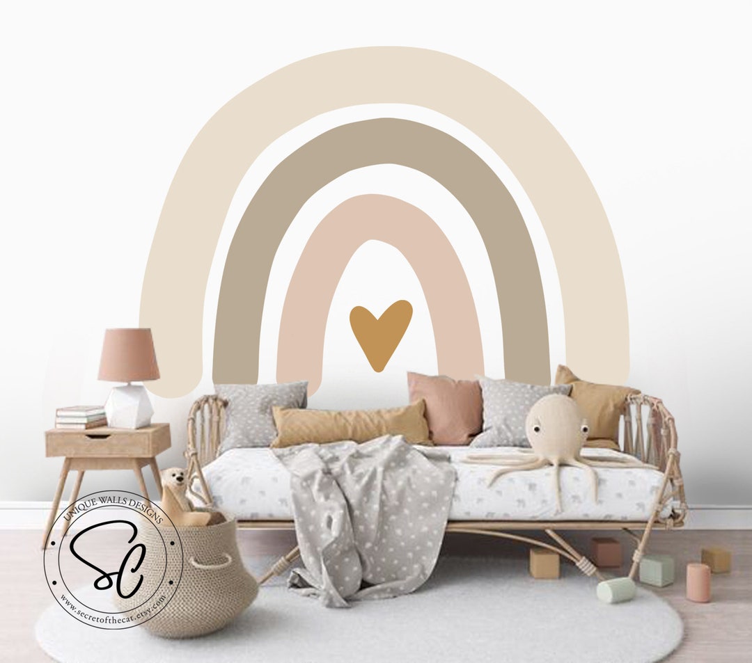 Rainbow Wall Sticker, Rainbow Wall Decal, Peel and Stick Rainbow ...