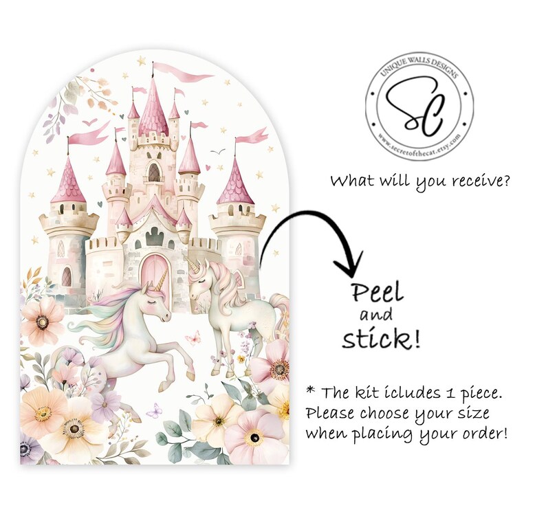 Princess Arch Wall Decal , Princess Castle Wall Sticker , Playroom Wall ...