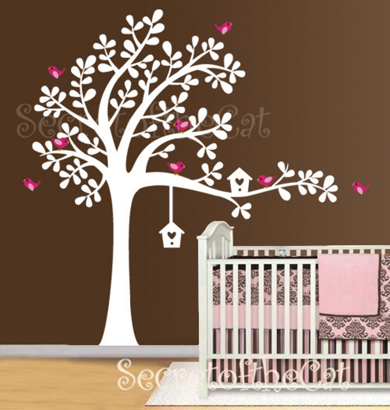 Nursery Wall Decal Wall Decal Nursery Tree With Birds - Etsy