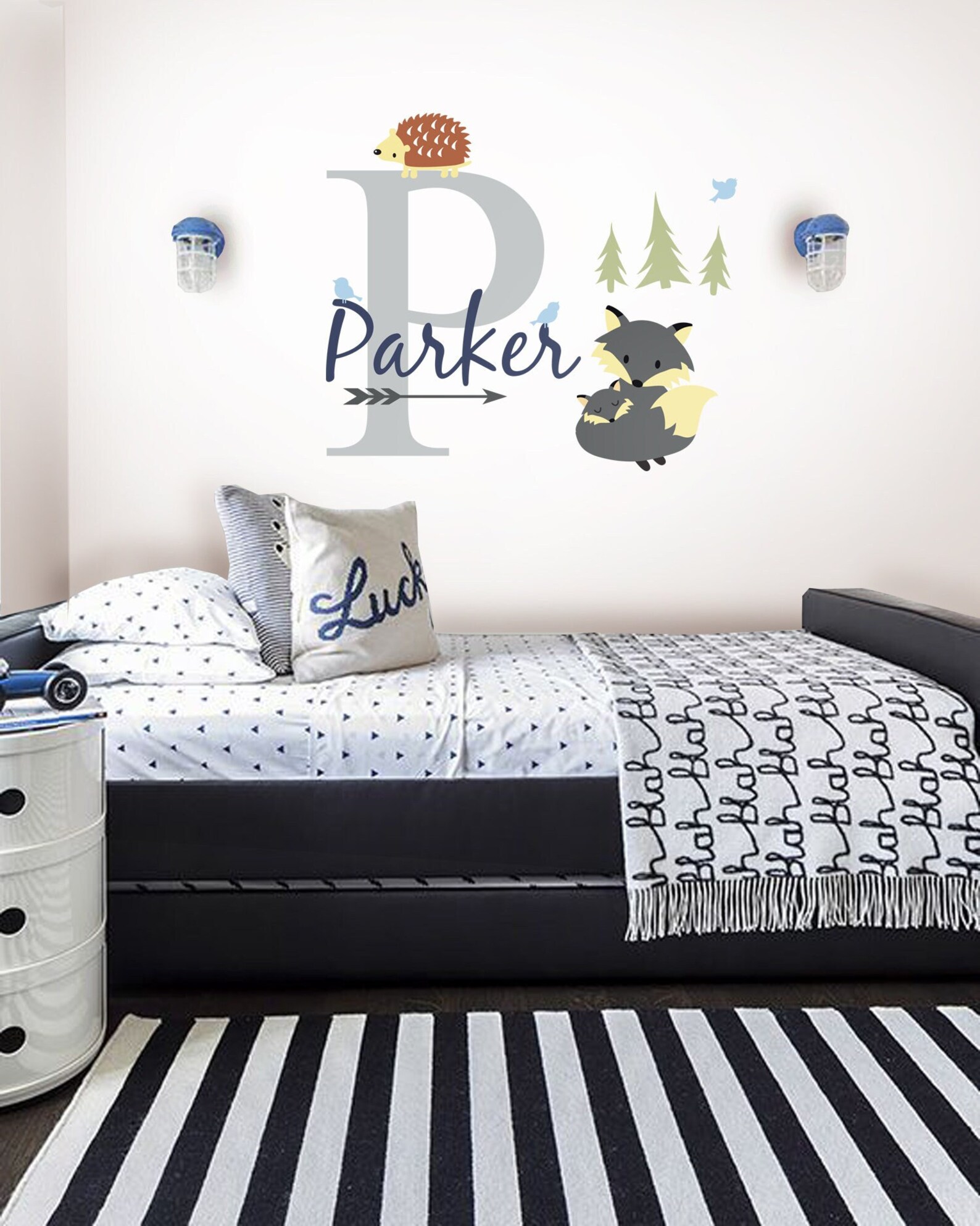 Personalized Wall Decal Names Wall Decals Fox Name - Etsy