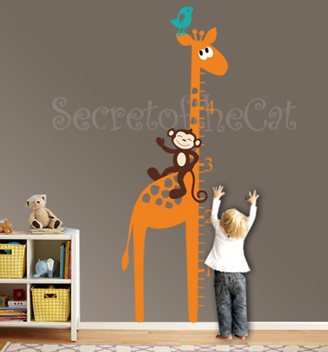 Giraffe Growth Chart Decal Nursery Decal Giraffe Decal - Etsy