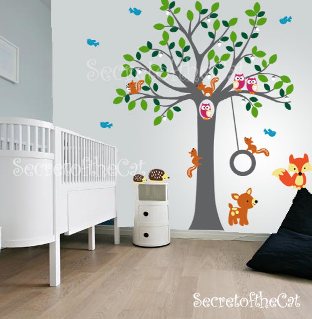 Nursery Wall Decal - Wall Decal Nursery - Tree Decals -tree - Decal ...