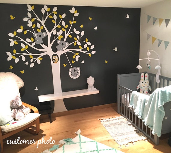 Nursery Wall Decal-Wall Decals Nursery Tree and Koalas | Etsy