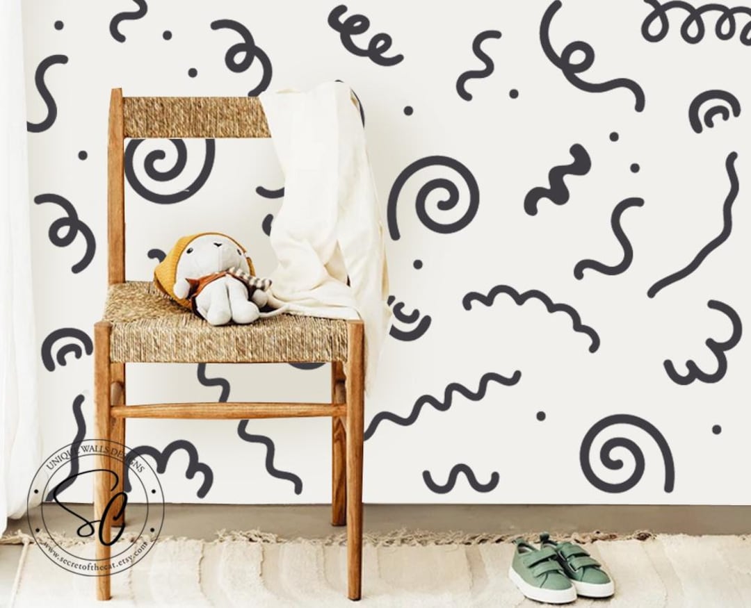 Abstract Decals Geometric Wall Decal Modern Wall Art- Nursery Wall ...