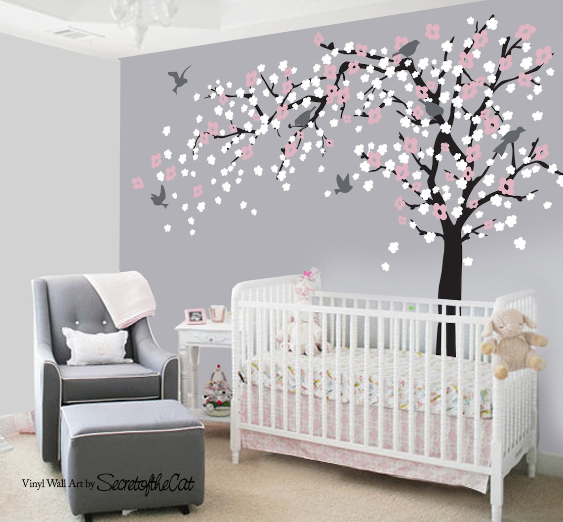 Nursery Wall Decal-wall Decal Nursery-blossom Tree Decal tree - Etsy