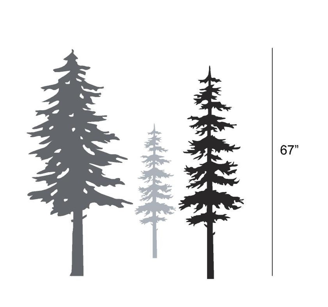 Wall Decals Nursery Pine Tree Forest Wall Decalstree Wall - Etsy