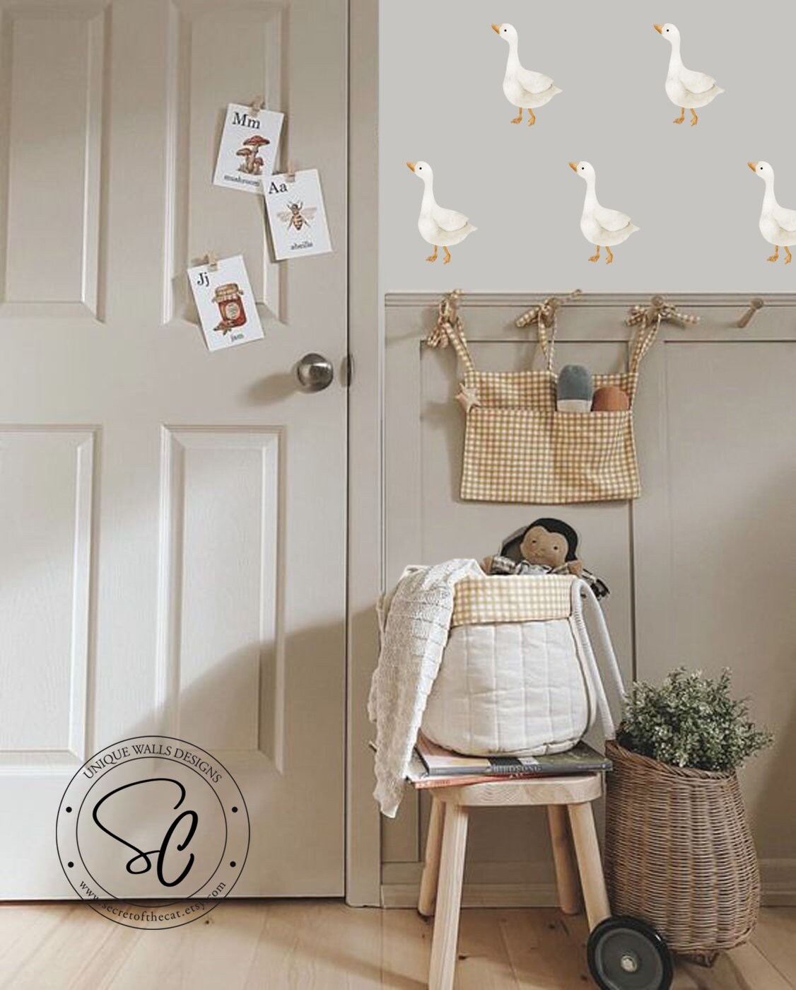 Goose Wall Decals, Nursery Decor, Peel and Stick (20 Geese) - Etsy