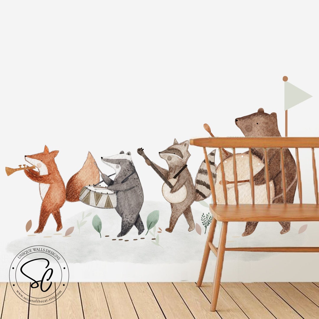 Woodland Animals Stickers ,forest Nursery,nursery Decals, Kids Room ...