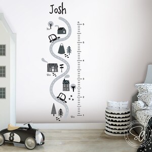 Nursery Growth Chart Wall Decal, Farm Animals, Children's Room Wall ...