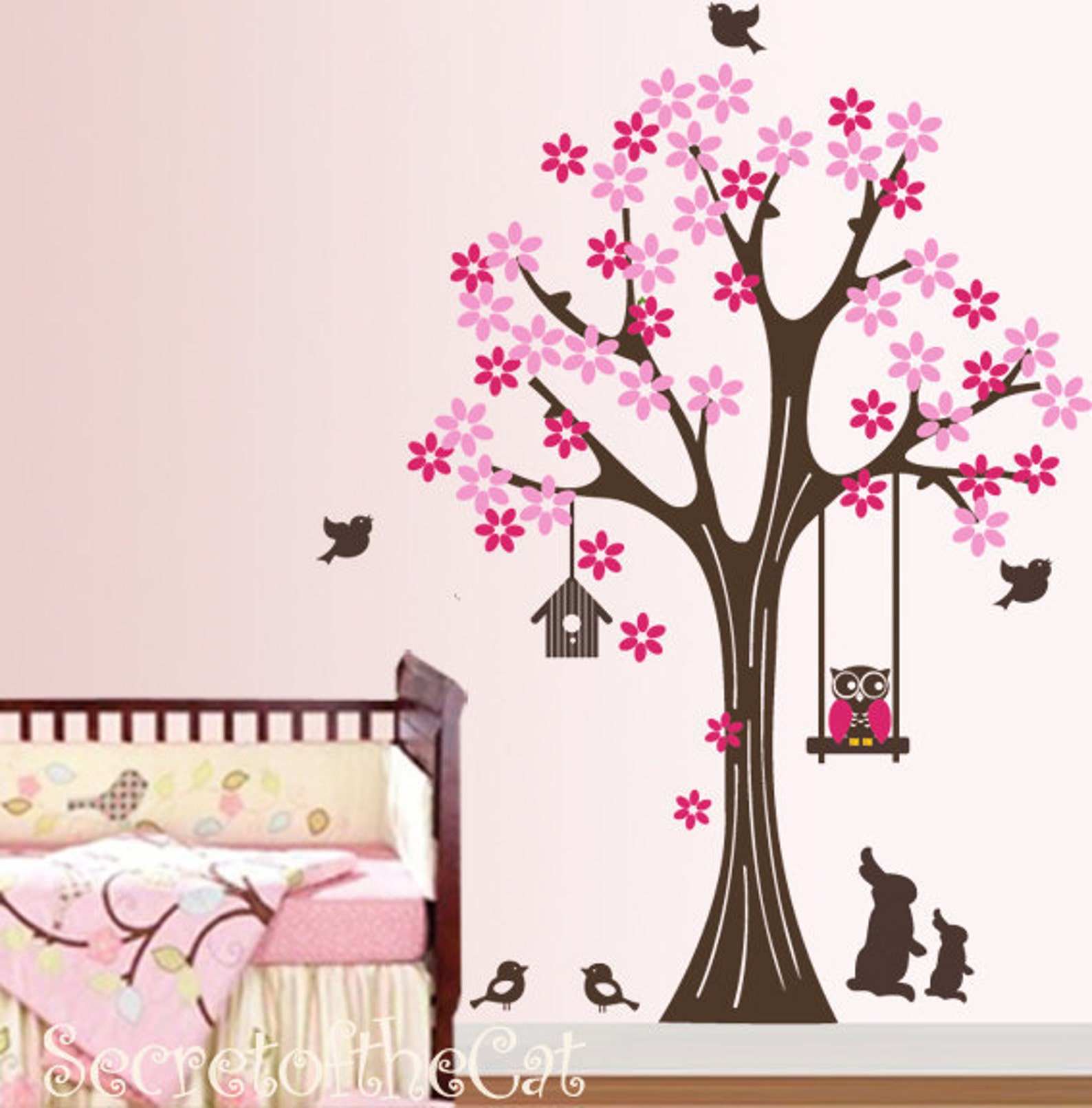 Nursery Decals Tree Wall Decals Nursery Tree and Animals | Etsy